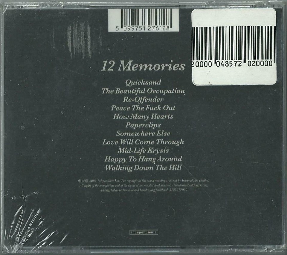 TRAVIS -12 MEMORIES 2003 UK CD FRAN HEALY ANDY DUNLOP DOUGIE PAYNE NEIL ...