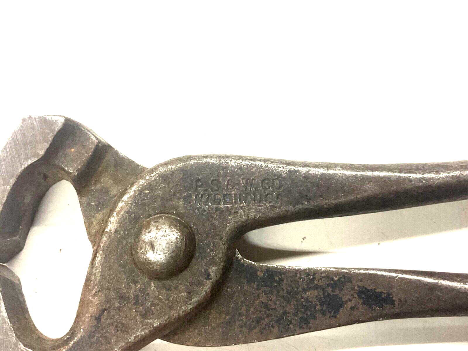 VINTAGE PS&W END NIPPER FARRIER CLAW NAIL PULLER PLIERS, USA, PECK STOW ...