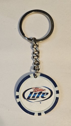 Miller Lite Beer Keychain Poker Chip Collectible Miller Lite Key Ring ...