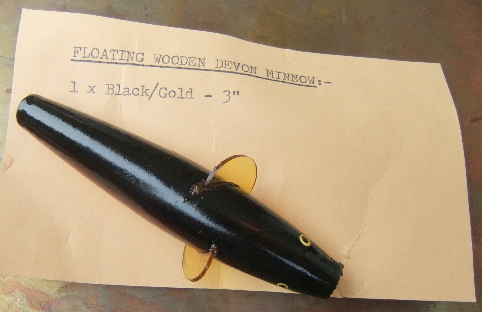 Vntg Floating Wooden Devon Minnow Unrigged Possibly a Worden Lures ...