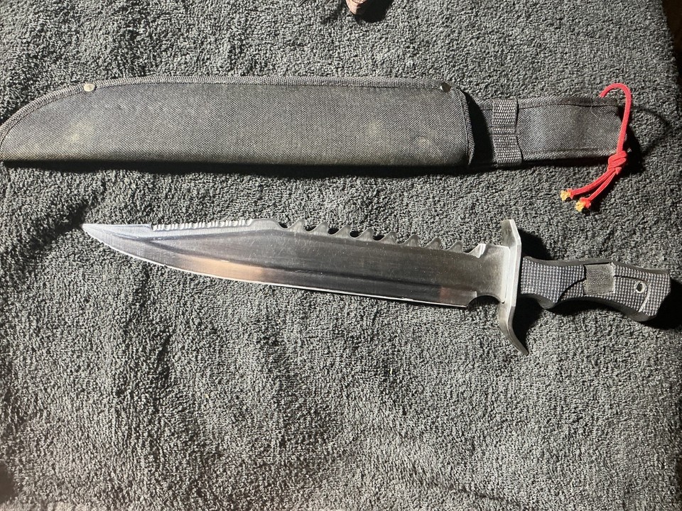 Walking Dead Knife: Custom Negan Bowie Replica Knife Full Tang Fixed ...