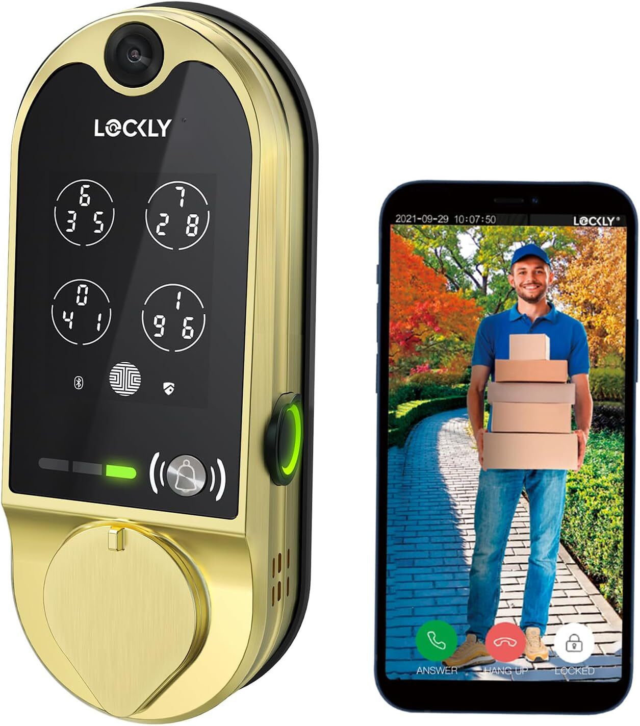 Lockly Vision Smart Lock Camera Video Two-Way Audio 6-in-1 Keyless ...