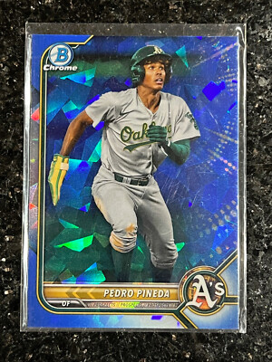 2022 Bowman Chrome Sapphire Pedro Pineda #BDC181 Athletics Rookie RC ...