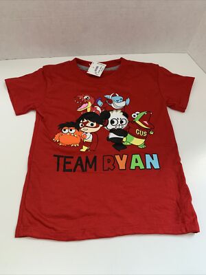 NWT Ryan's World T-Shirt Size 2T Toddler Red Team Ryan Mystery Play ...