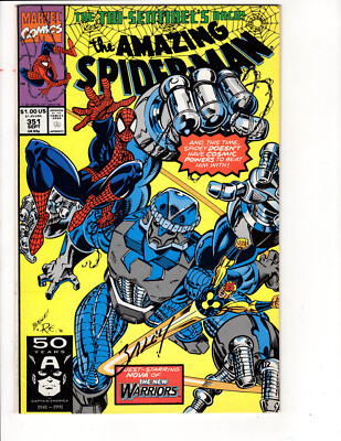 THE AMAZING SPIDER-MAN #351 SIGNED BY ARTIST MARK BAGLEY- 1991 MARVEL ...