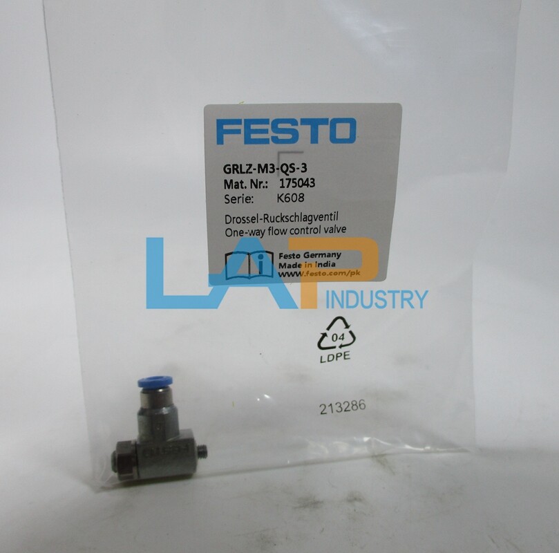 Festo GR-QS-8 1 Way Flow Valve Regulator for sale online | eBay