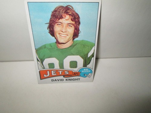 DAVID KNIGHT 1975 Card Topps #447 Rookie Rc NEW YORK JETS WR Sharp EX+ ...