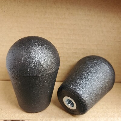 Joystick Knobs (2) 1/4"-20 Thread Female Tapered Black Knob Joy stick ...