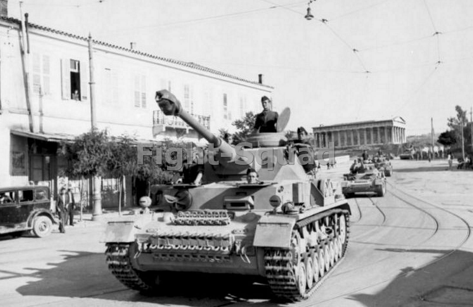 WW2 Picture Photo German Panzer IV tank Temple of Hephaestus Greece ...
