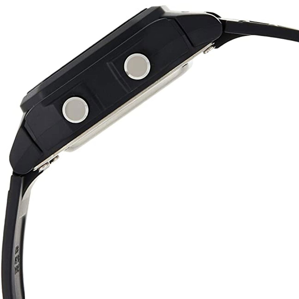 Casio Men's Watch Classic Dual Time Grey Digital Dial Black Resin Strap ...