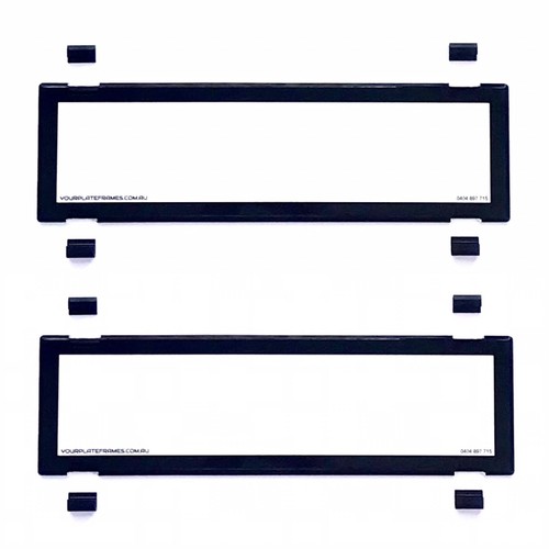 NT Dual Slim Number Plate Covers Protectors Set Black Clear Front ...