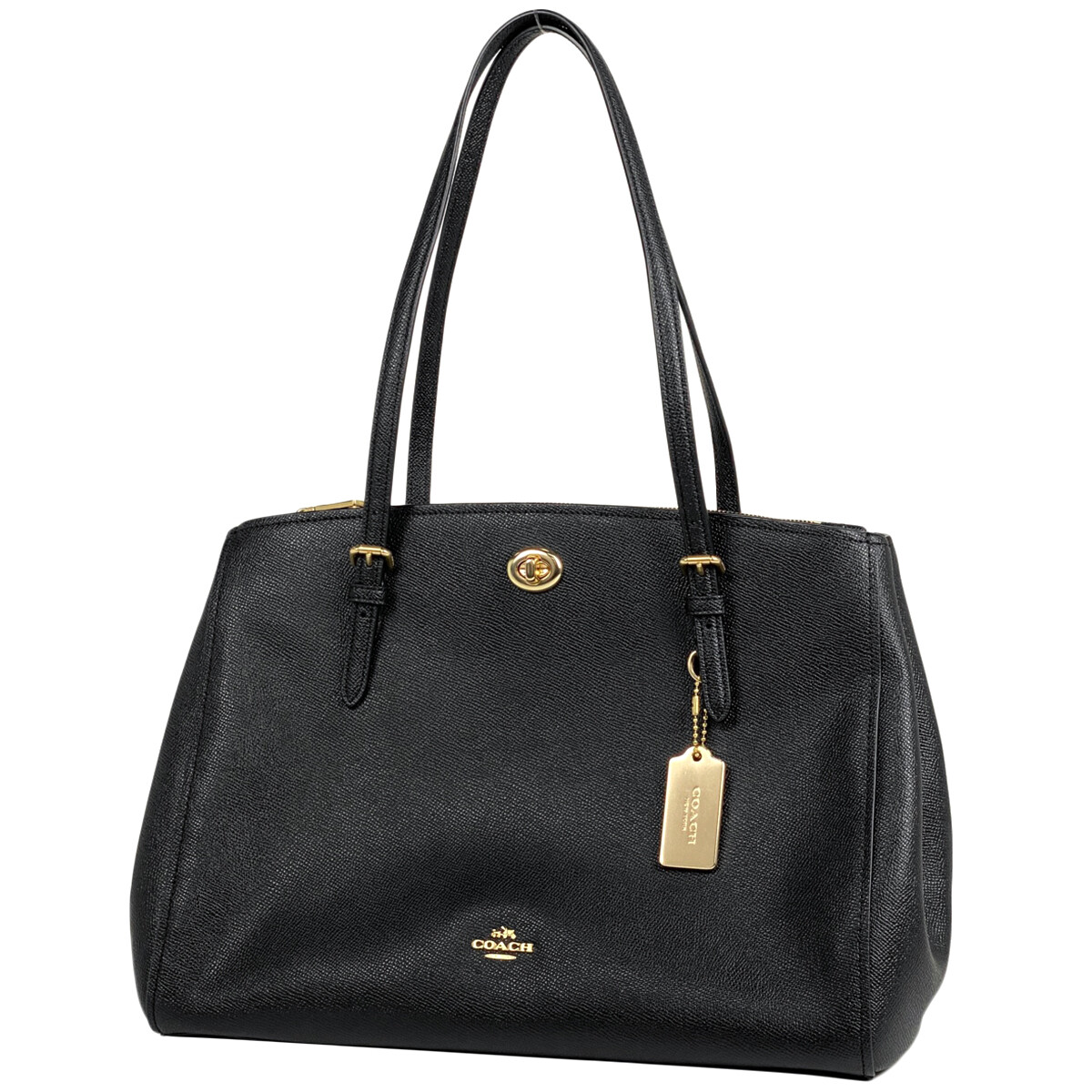 COACH Logo Tote Bag Turnlock 2WAY Shoulder Bag Tote B… - Gem