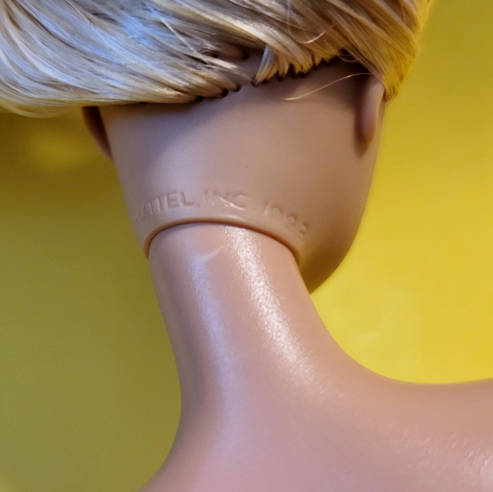 NUDE Barbie 1998 CEO Face Sculpt Belly Button Body Blonde Blue Eyes ...