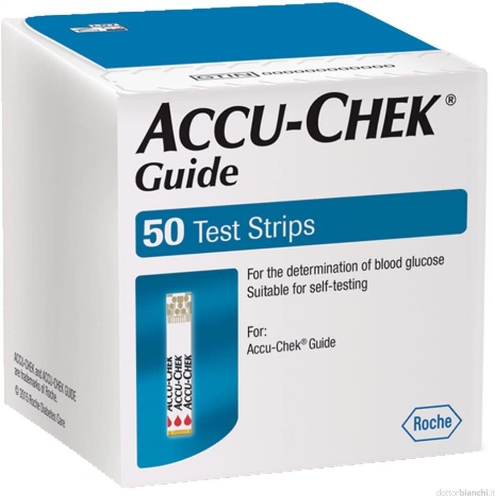 Roche Accu-Chek Guide Blood Glucose Test Strips (50) EXP: 09/2026 [15% ...