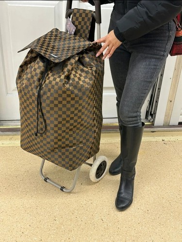 Xtra Large Shopping Trolley 62L LightWeight Strong Folding Cart Shopper ...