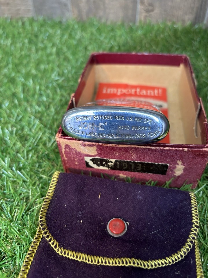 Vintage Jon-E Hand Warmer with Box, Pouch & Instructions – Aladdin Labs USA | eBay