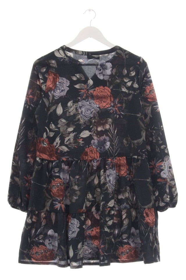 GINA BENOTTI Volantkleid Damen Kleid Gr. DE 36 schwarz-rot-hellgrau ...