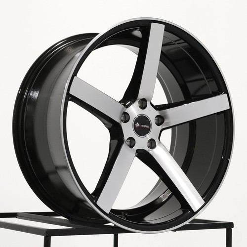Used 20x8.5/20x9.5 OS RT5 5x114.3 35/35 73.1 Black Machined Wheels set ...