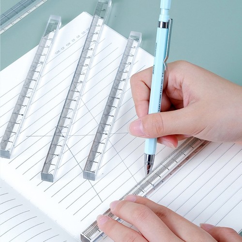 Clear Acrylic Straight Ruler Measuring Range 0-12 Inches Clear Accurate ...