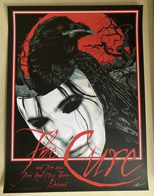 The Cure Poster Detroit Official AP 6/13/2023 Rhys Cooper Michigan | eBay