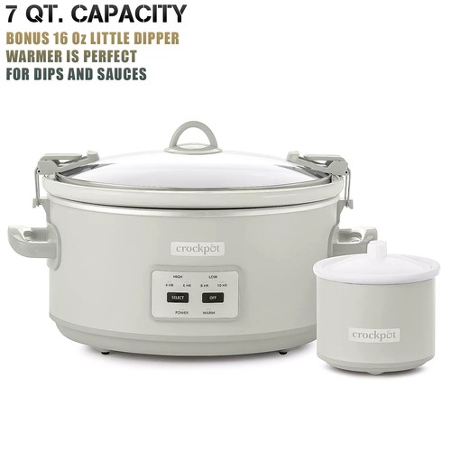 Crockpot Designer Series 7-qt. Slow Cooker, Bonus 16-oz Little Dipper ...
