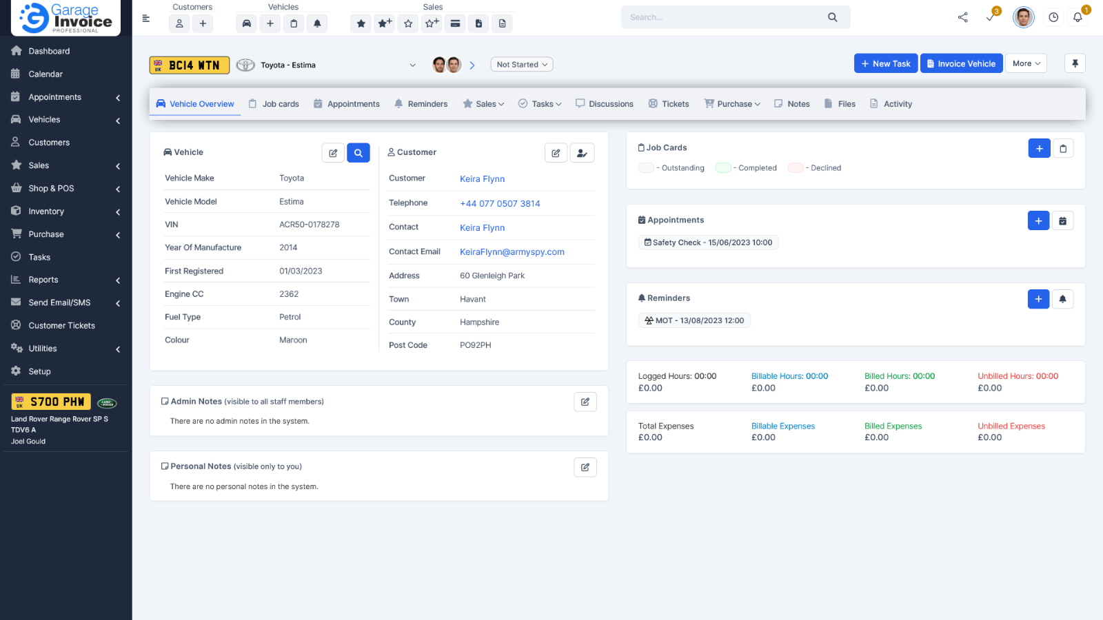 Car Garage & Workshop Management and Invoicing Software with ...
