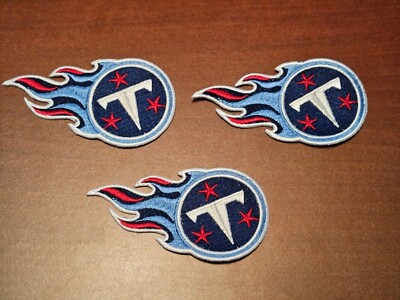 Tennessee Titans Three 3" Iron On Embroidered Patches FREE Shipping!! | eBay