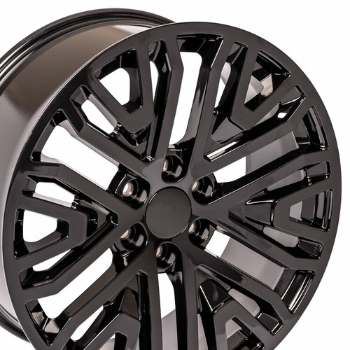 22 inch Black 5906 Rims & Goodyear Tires Fit Chevy Tahoe Silverado RST ...
