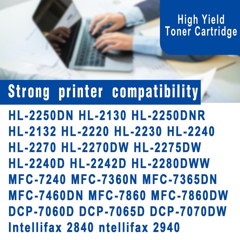 2PK TN450 Toner Cartridge for Brother HL-2270DW HL-2280DW HL-2240 ...