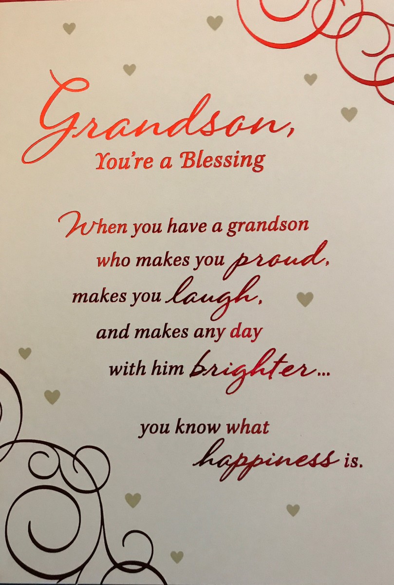 Grandson Valentines Card Valentine's Day Card For Grandson (grandsons ...