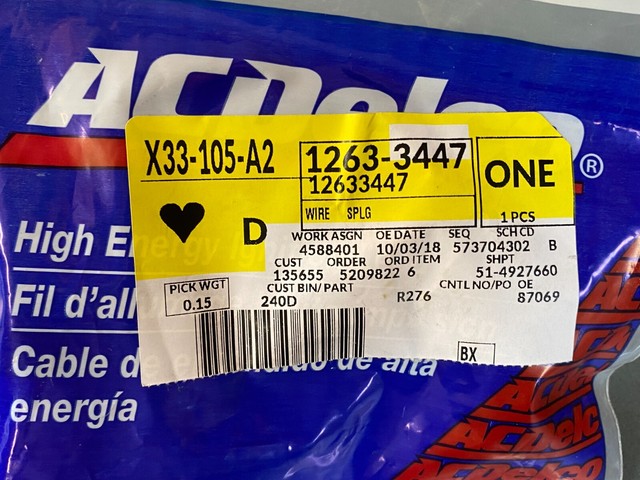 GM Oem-ignition Spark Plug Wire Set 12633447 for sale online | eBay