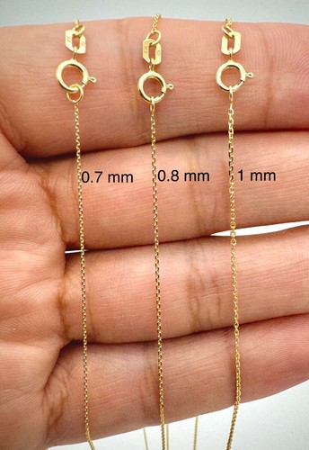 14K Solid Gold Cable Rope Chain 0.65mm-1.0mm Twisted Link Chain ...