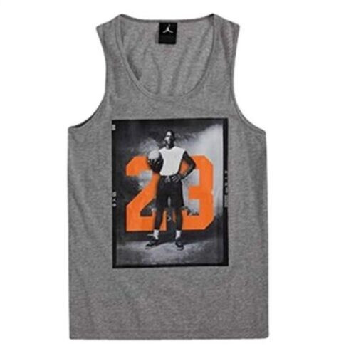 Nike Jordan BOYS Youth Michael Jordan 23 Photograph Tank Top Gray Large ...
