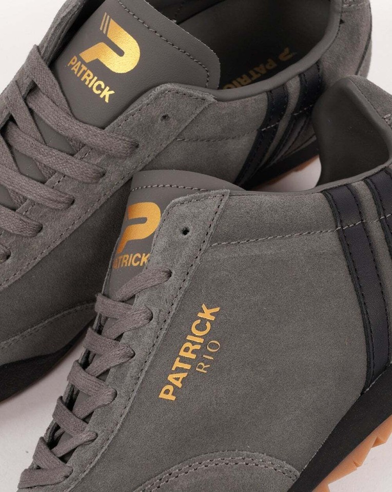 Patrick Rio Trainers Charcoal / Black | eBay UK