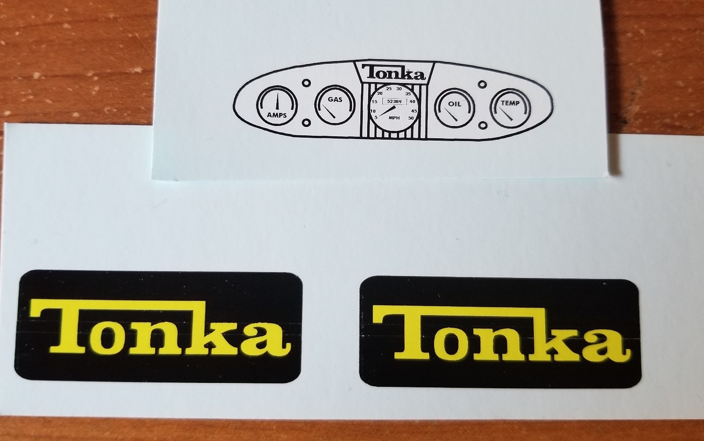 BLACK TONKA BULLDOZER VINYL PEEL AND STICK DECAL SET WITH OVAL DASH | eBay
