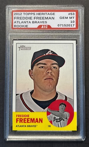 2012 Freddie Freeman Topps Heritage Rookie Card Atlanta Braves #53 ...
