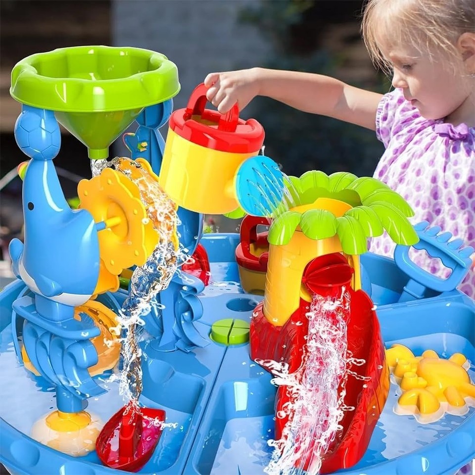 Water Table for Toddler 3 in 1 Kids Play Water and Sand Activity ...