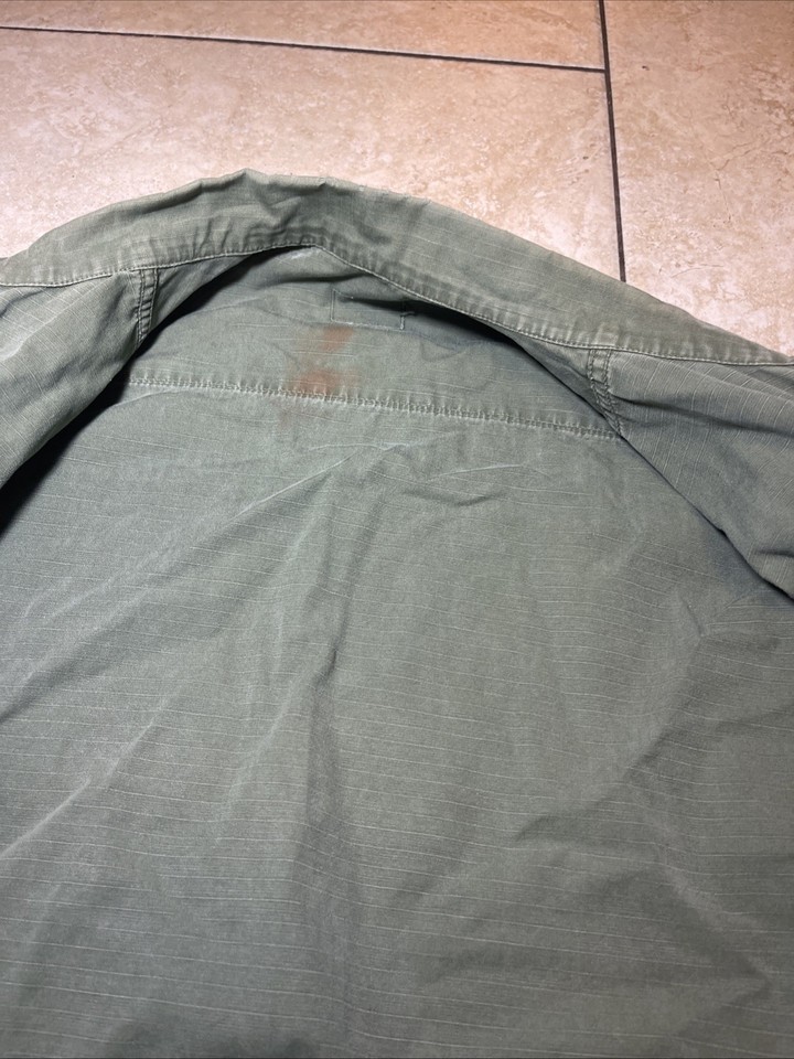 Vietnam 1969 Coat Mans Cotton Wind Resistant RIP Stop Poplin OG 107 ...