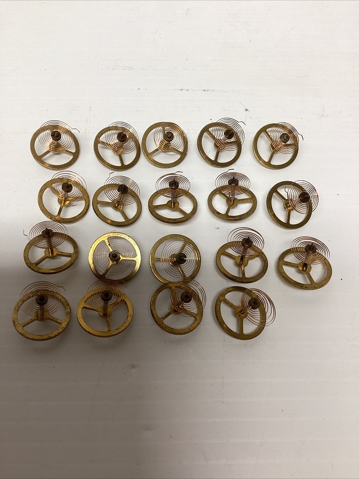 Antique Vintage Lot of 19 Replacement Brass Clock Balance Wheels~11/16 ...