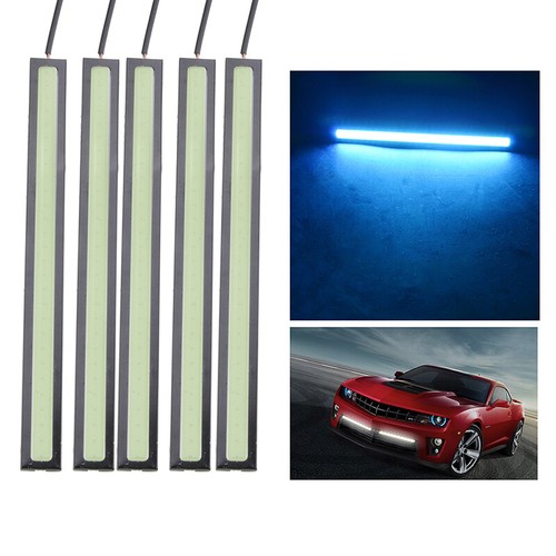 5x Ice Blue LED Strip DRL Daytime Running Lights Fog COB Car Lamp ...