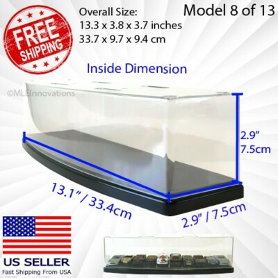 Hot Wheels Display Case Large Clear Acrylic Plastic Box Dust Proof Flat ...