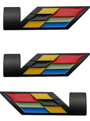 For Cadillac V CTS SRX STS Left Right Rear Emblem Rear Fender Badge ...
