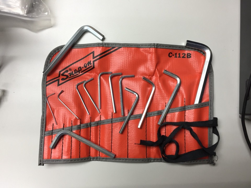 Snap On C112B --- 13 pc SAE Hex Key Set (.05 – 3/8″) , With Roll-up bag ...