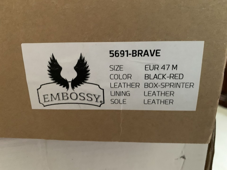 EMBOSSY TALL KNEE-HIGH WESTERN COWBOY BOOTS - 13D STYLE 5691 BRAVE BLACK/RED | eBay