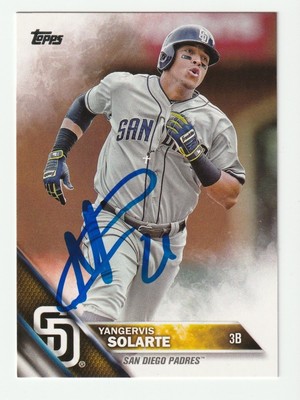 Yangervis Solarte Signed 2016 Topps Card Auto San Diego Padres ...