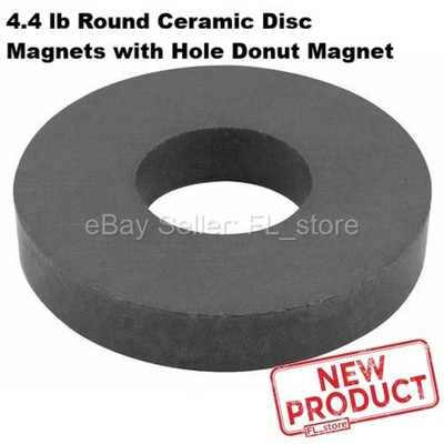 Round Ceramic Disc Magnets with Hole Donut Magnet - 4.4 lb. Pull NEW | eBay