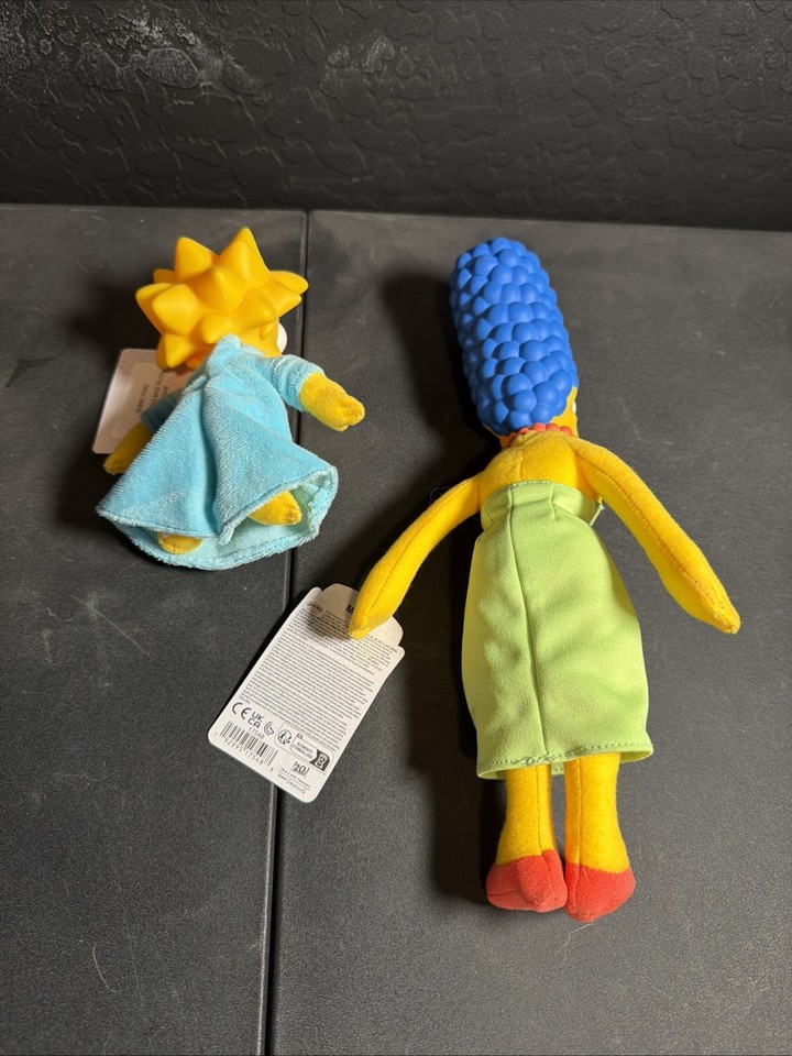 The Simpsons Marge & Maggie Plush Doll Lot Jakks Pacific | New with ...