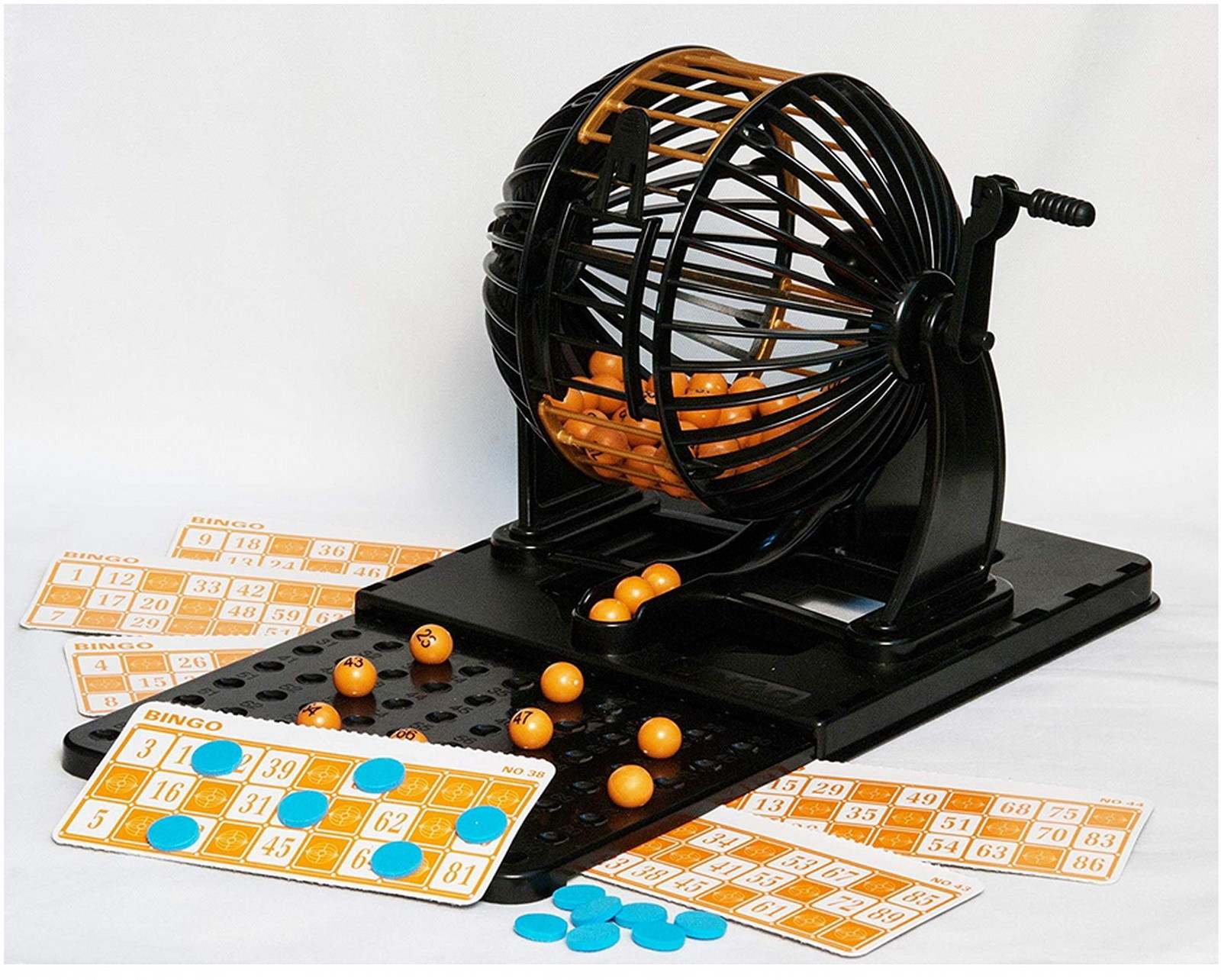 Play Bingo Machine 90 Numbers Home Game 24 Cards Family Fun Balls Lotto ...