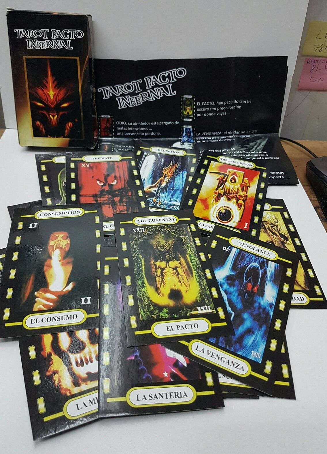 TAROT PACTO INFERNAL MAGIA NEGRA 28 CARTAS INSTRUCCIONES INCLUIDAS ON ...