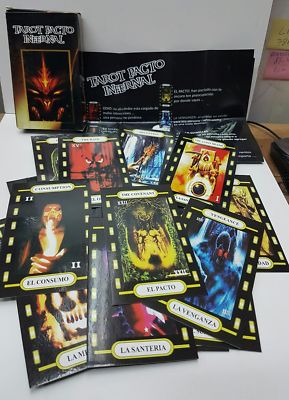 TAROT PACTO INFERNAL MAGIA NEGRA 28 CARTAS INSTRUCCIONES INCLUIDAS ON ...